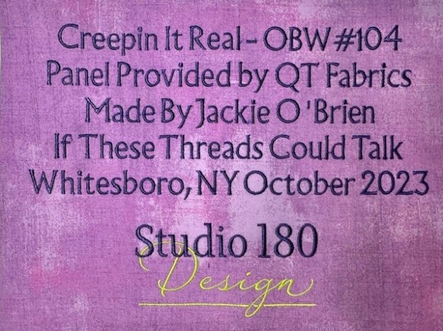 “Creepin It Real” – OBW #104 | If These Threads Could Talk